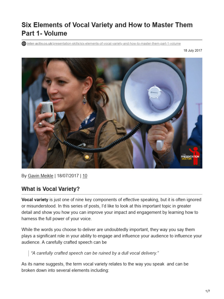Inter-Activ - Co.uk-Six Elements of Vocal Variety and How To Master ...