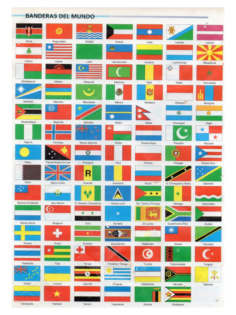 BANDERAS DE TODOS LOS PAÍSES DEL MUNDO Pequeñas 2 | PDF