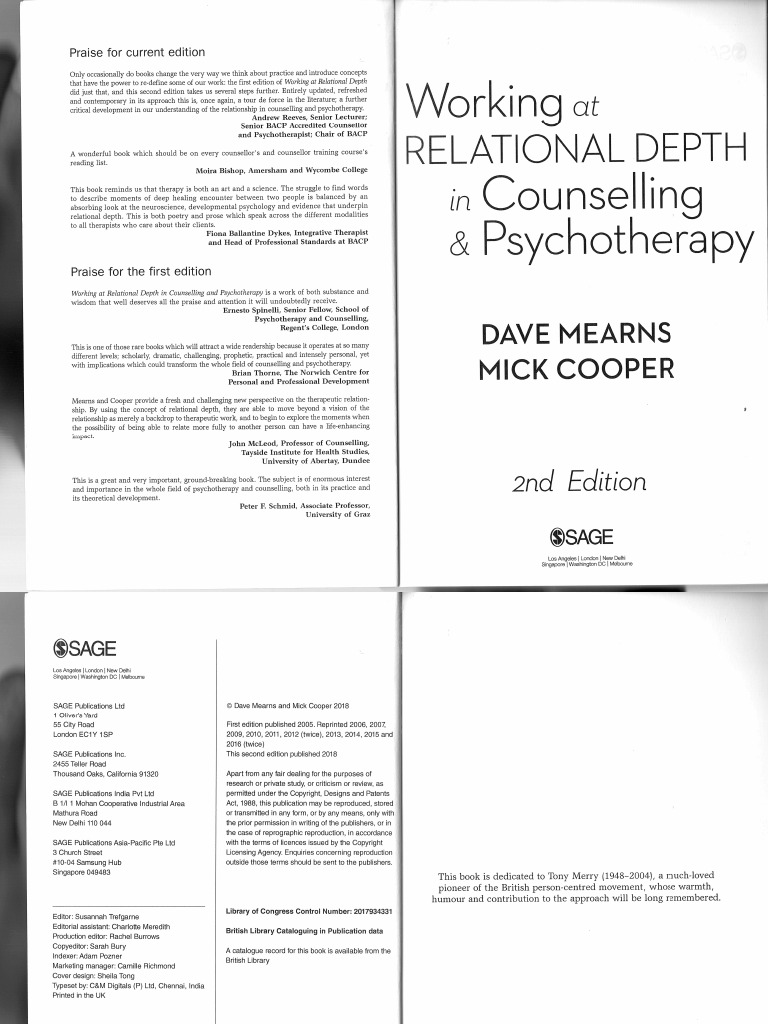 Mearns Cooper 2008 Working at Relational Depth in Counselling Chapter 3 ...