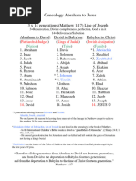Family Tree of Abraham Isaac Jacob Joseph | PDF