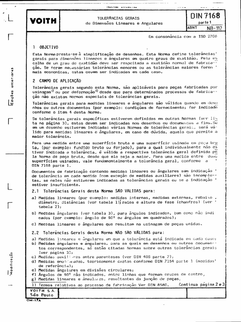 DIN_7168 Parte 1 | PDF