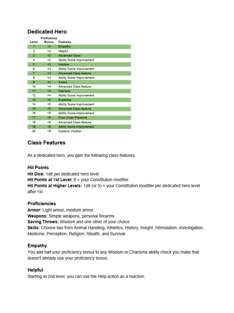 Dedicated Hero | PDF