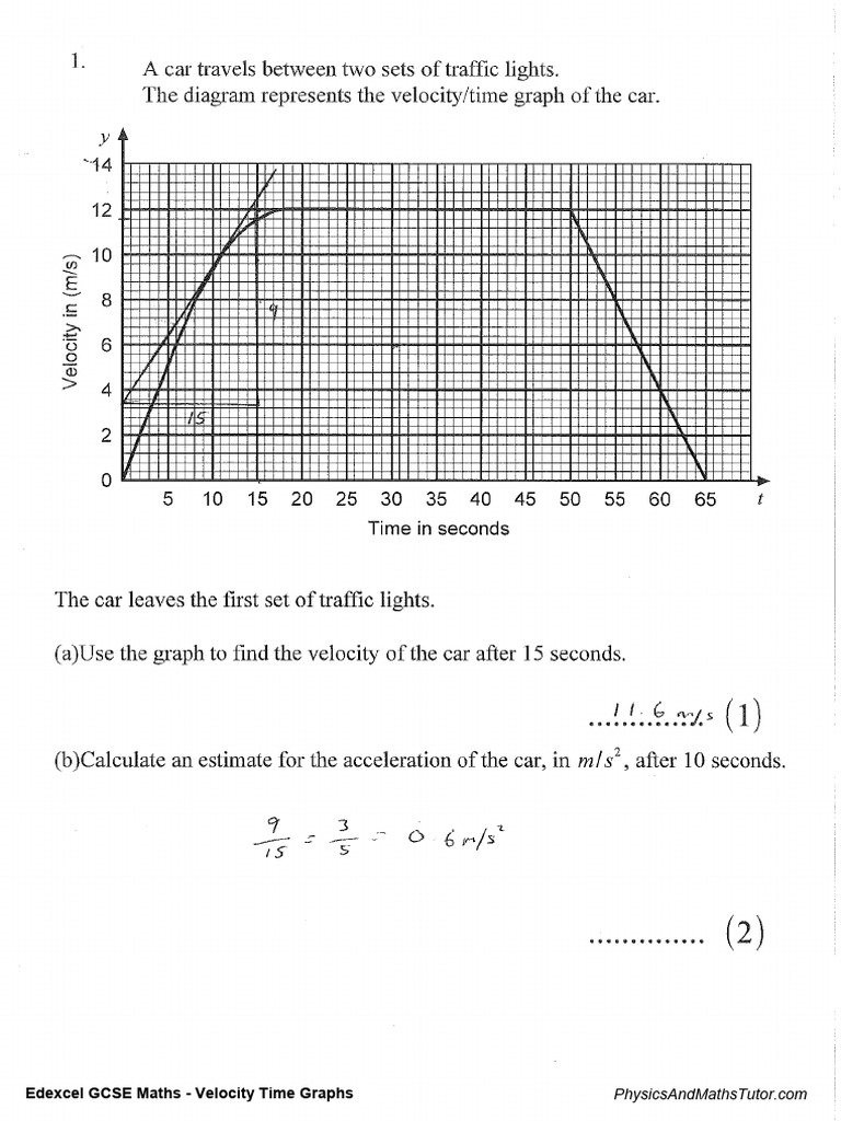 Edexcel GCSE Maths: Velocity Graphs | PDF | Teaching Methods & Materials
