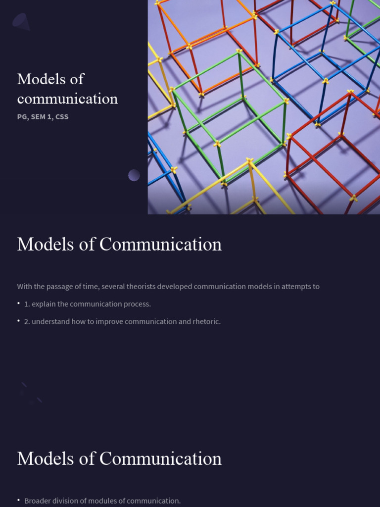 Overview of Communication Models | PDF | Communication | Scientific ...