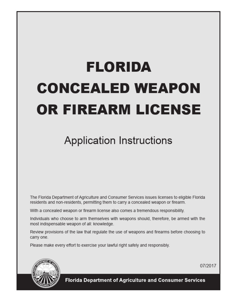 Concealed Weapon License Application Instructions | PDF | Bureau Of ...