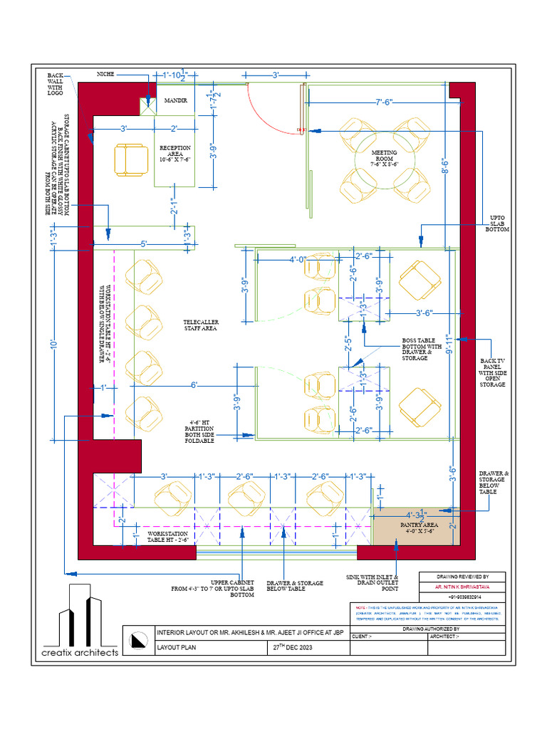 Office Interior Detail Layout For Quotation 3 | PDF