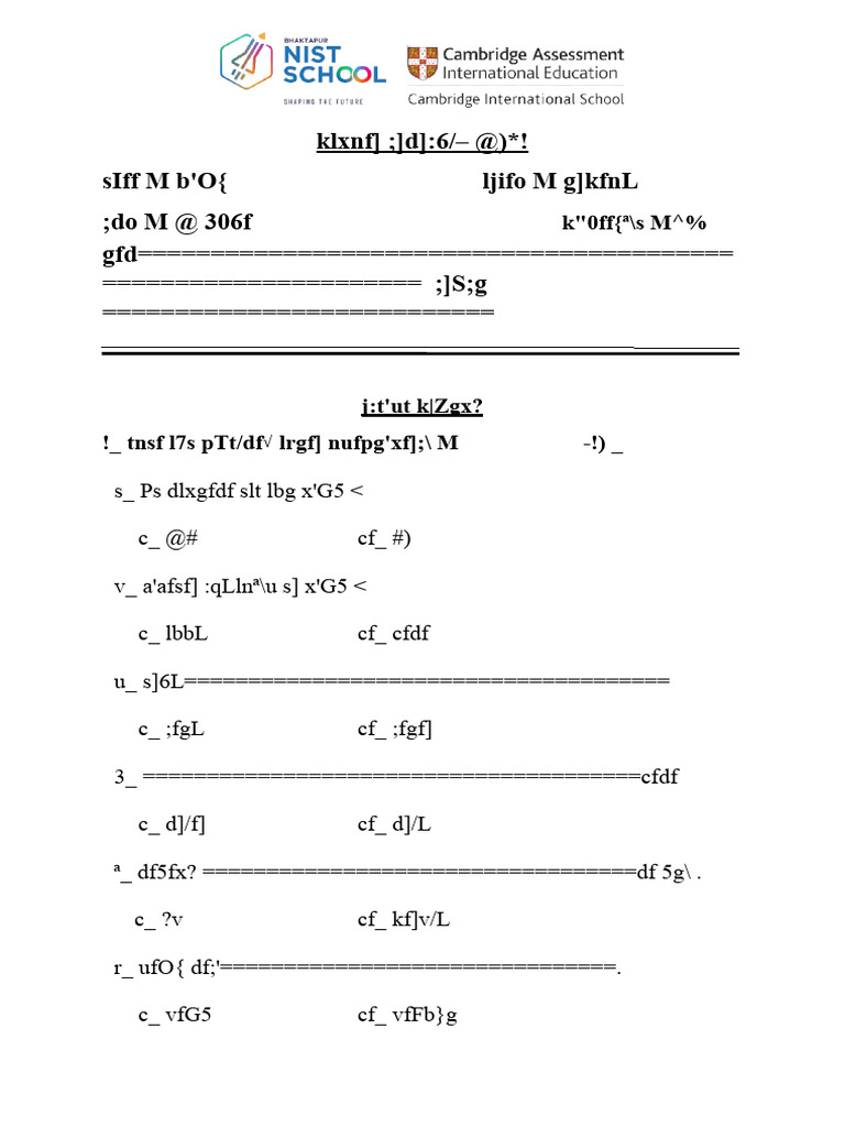 Nepali Question - 2080 Grade 2 First Assesment | PDF