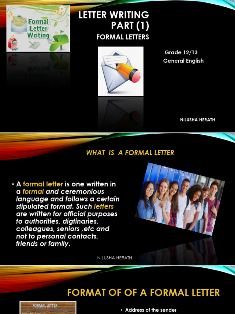 Formal Letter Writing Guide | PDF | Language Arts & Discipline | Home ...