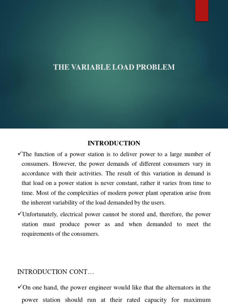 Lecture 4the Variable Load Problem | PDF | Power Station | Electricity ...