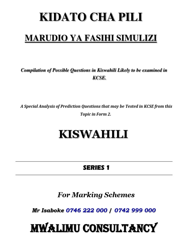 F2 Fasihi Simulizi Marudio Q | PDF | Language Arts & Discipline | Foreign Language Studies