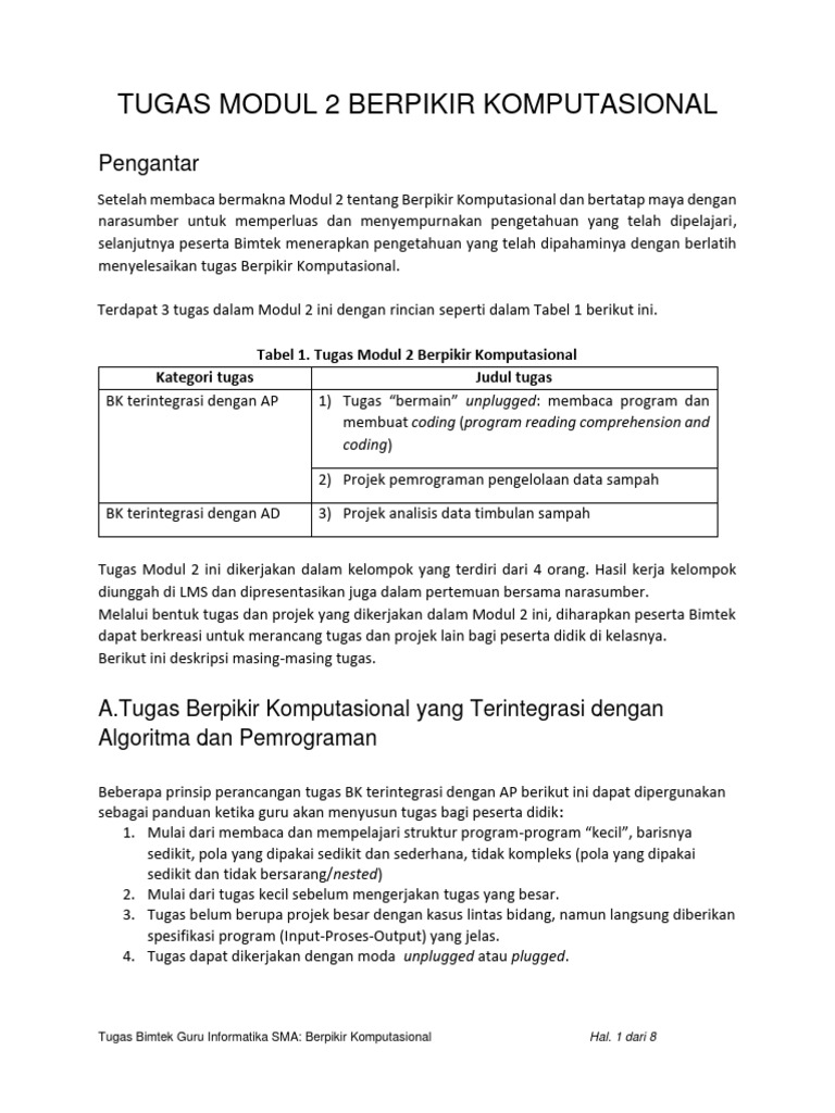 Tugas Projek Modul-2 | PDF | Komputer