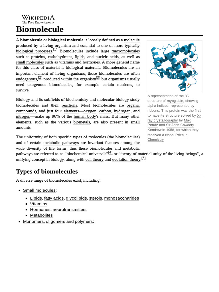 Biomolecule | PDF | Biomolecules | Nucleotides