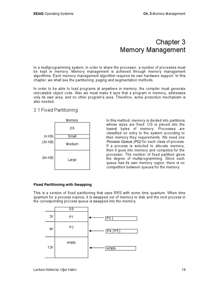 Ch3 Memory Management | PDF | Computer Data Storage | Cpu Cache