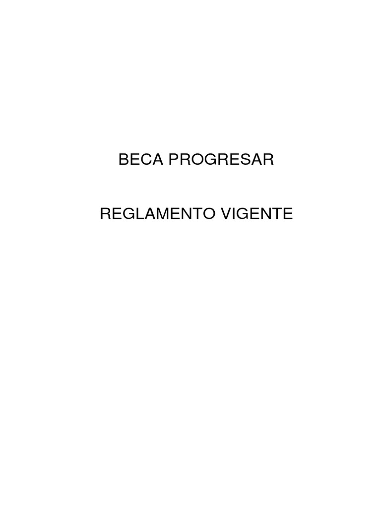 Reglamento Progresar | PDF | Educación más alta