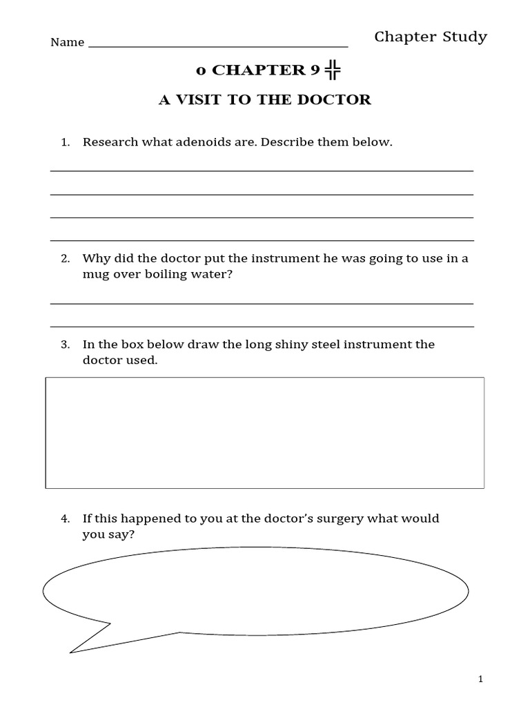 Boy Roald Dahl CH 9 Worksheets 9 | PDF | Wellness