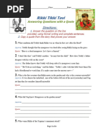 Rikki-Tikki-Tavi Study Guide Answers | PDF | Plot (Narrative)