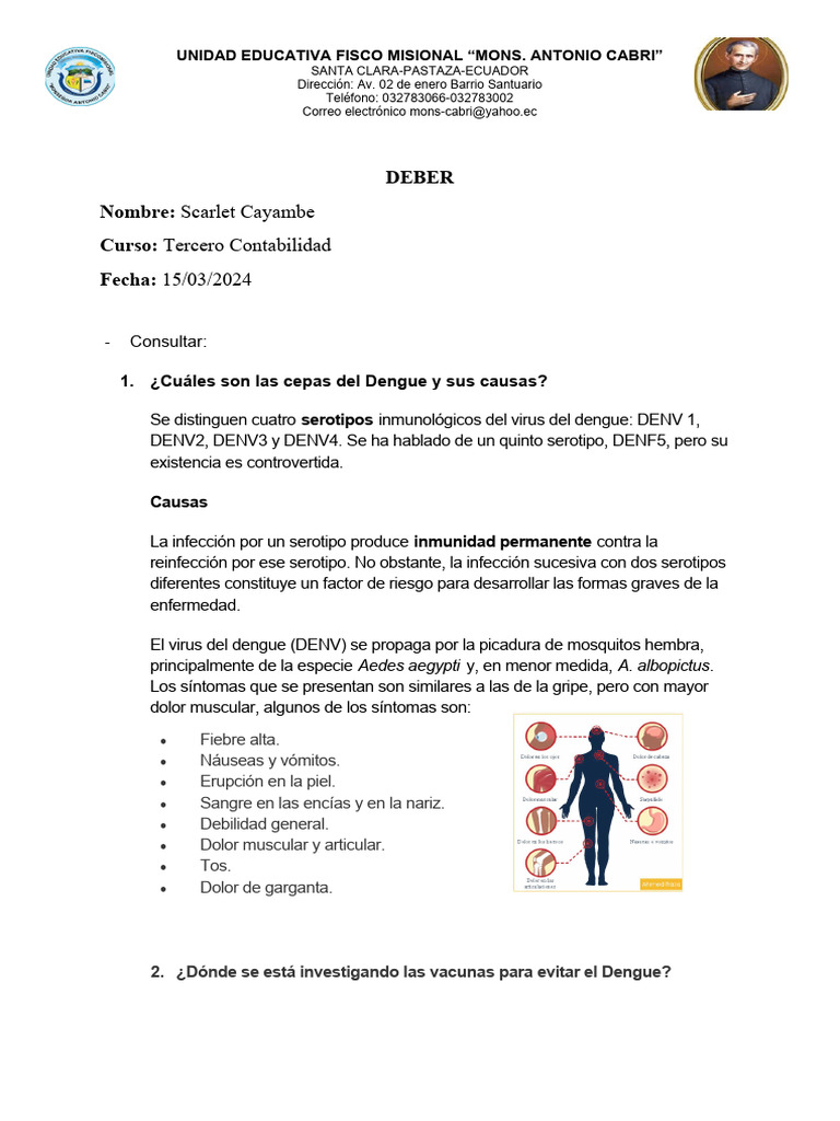 Consulta Dengue | PDF | Causas de la muerte | Especialidades Medicas