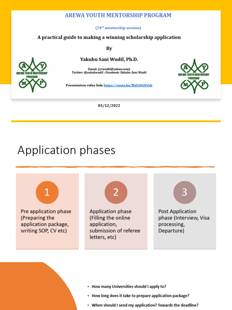Scholarship Application Guide-Arewa Mentorship | PDF | Financial Analyst | Résumé
