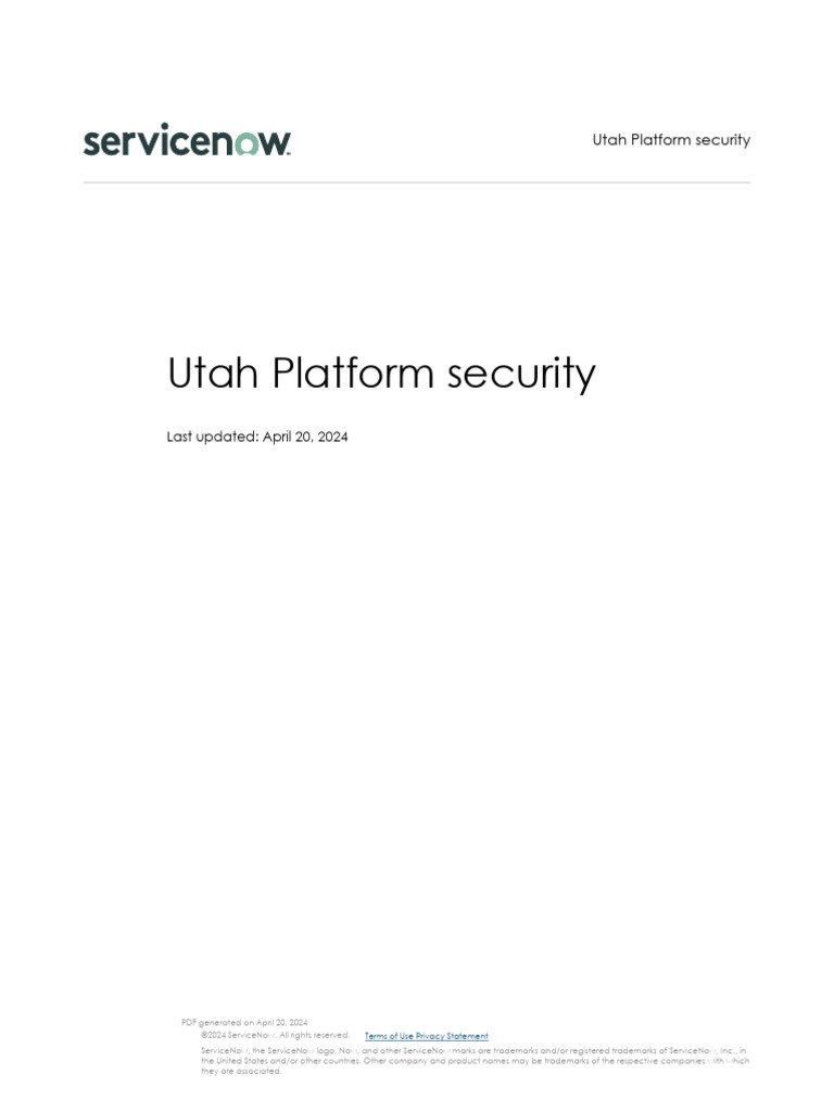 Utah Platform Security 4-20-2024 | PDF | Scope (Computer Science ...