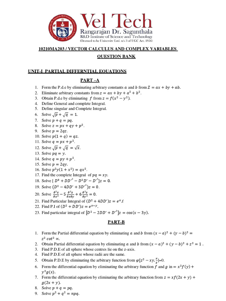 Vector Calculus and Complex Variables | Download Free PDF | Integral | Variable (Mathematics)