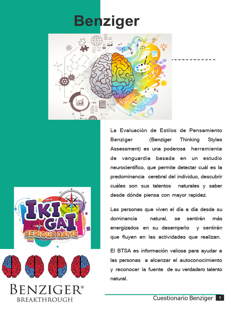 Cuestionario Benziger | PDF | Pensamiento | Empatía