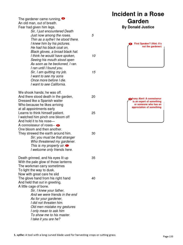 Incident in A Rose Garden (Irony) | PDF | Poetry
