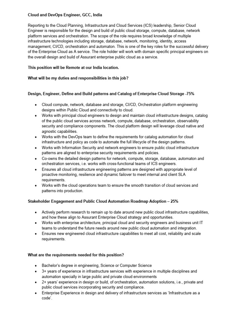 Cloud and DevOps Engineer - GCC India-Nagesh Potluri | PDF | Cloud ...