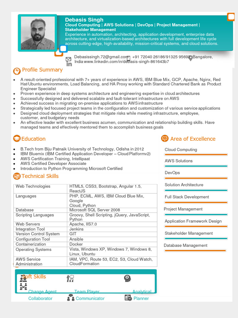 AWS DevOps Engineer Profile Summary | PDF | Cloud Computing | Amazon ...
