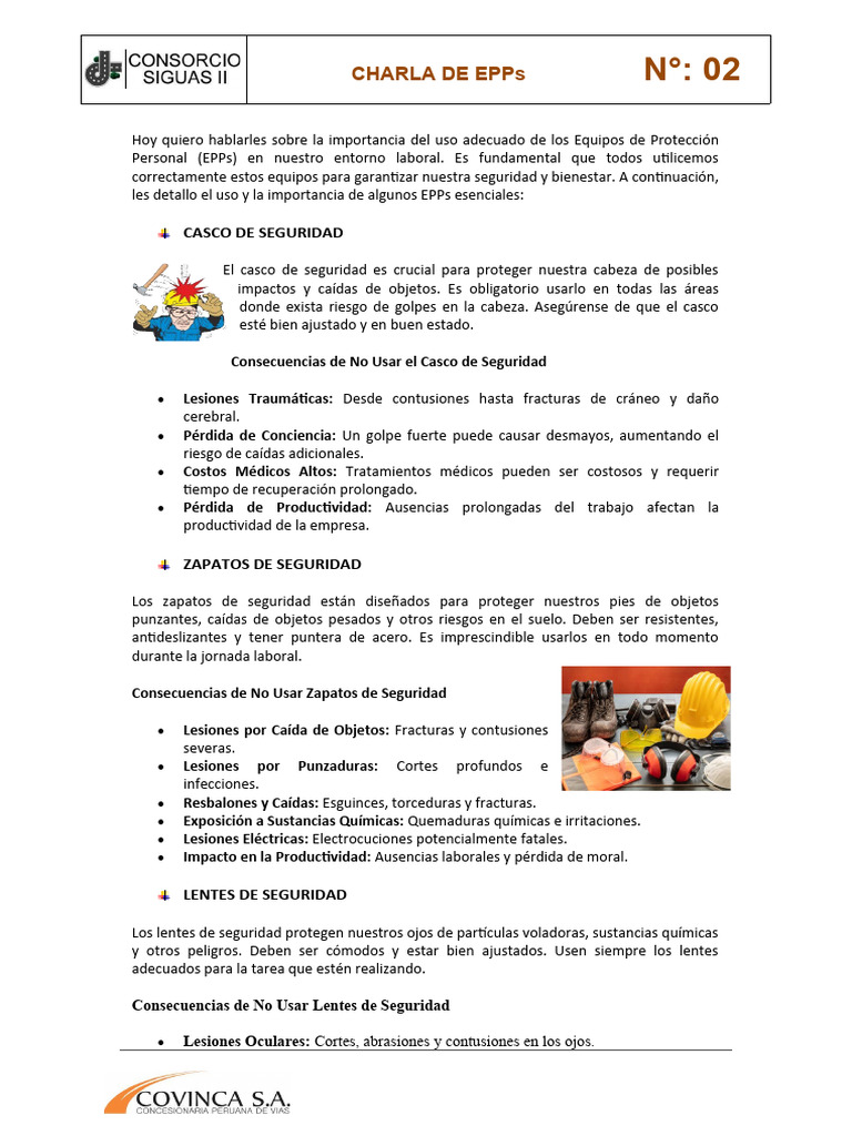 CHARLA DE EPPs N°02 | PDF | Casco | ruido