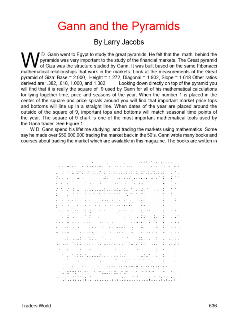 Gann and The Pyramids: by Larry Jacobs | PDF | Technical Analysis