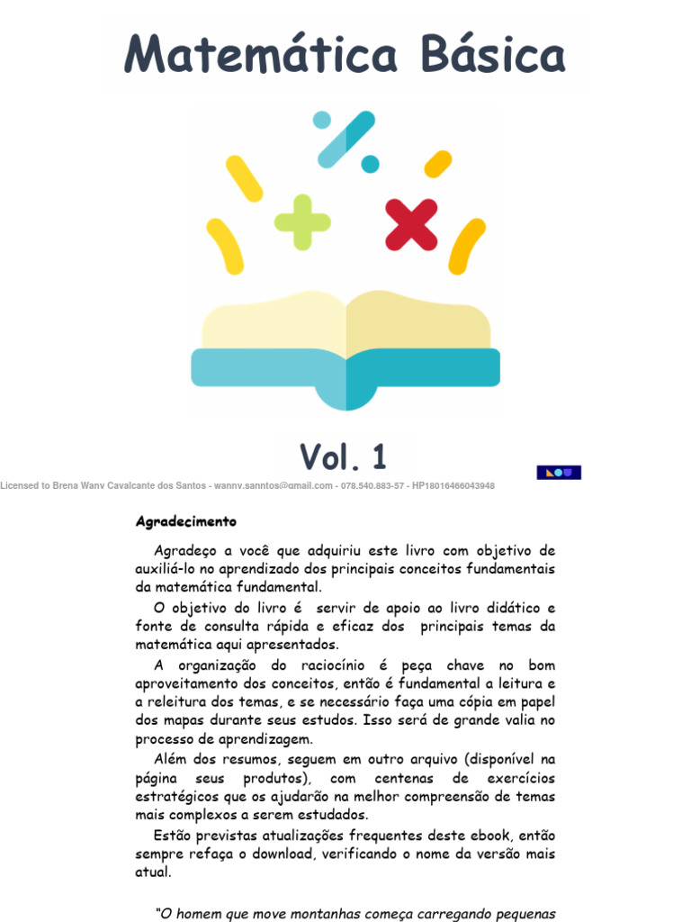 Matemática básica - Vol_1+_06+_03 | PDF | Equações | Conjunto (Matemática)