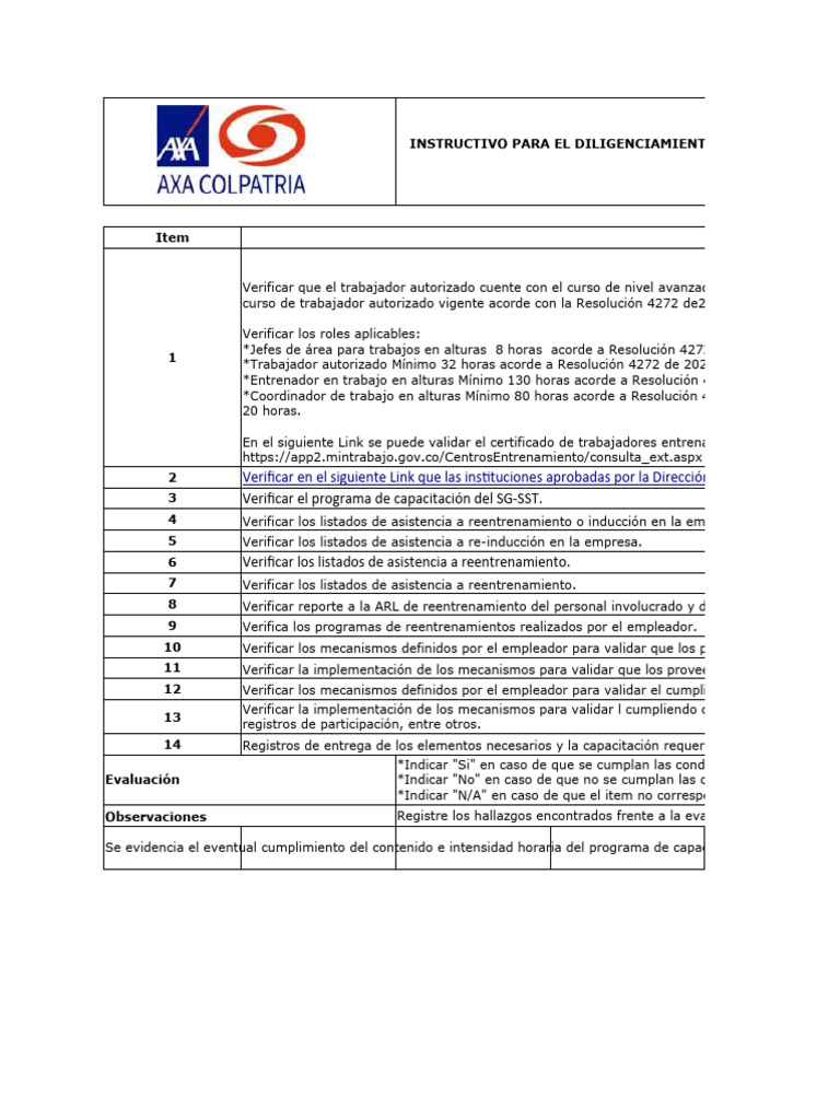 Chek List Gsabprevform125 | PDF