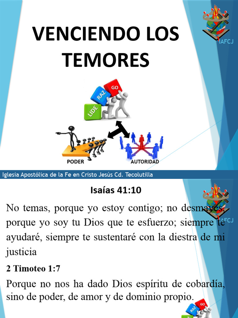 Tema 8. Venciendo Los Temores | PDF | Cristo (título) | Temor