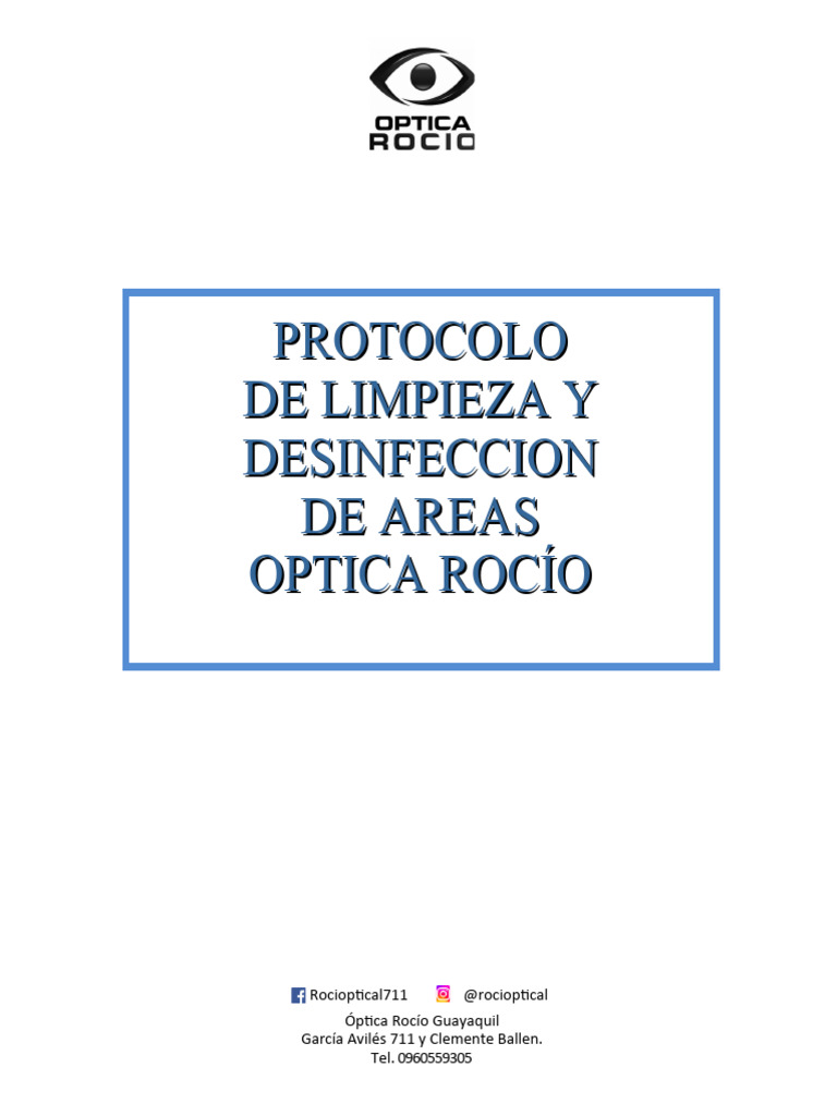 Protocolo de Limpieza y Desinfeccion de Areas y Maquinas or | PDF | Agua | Baño