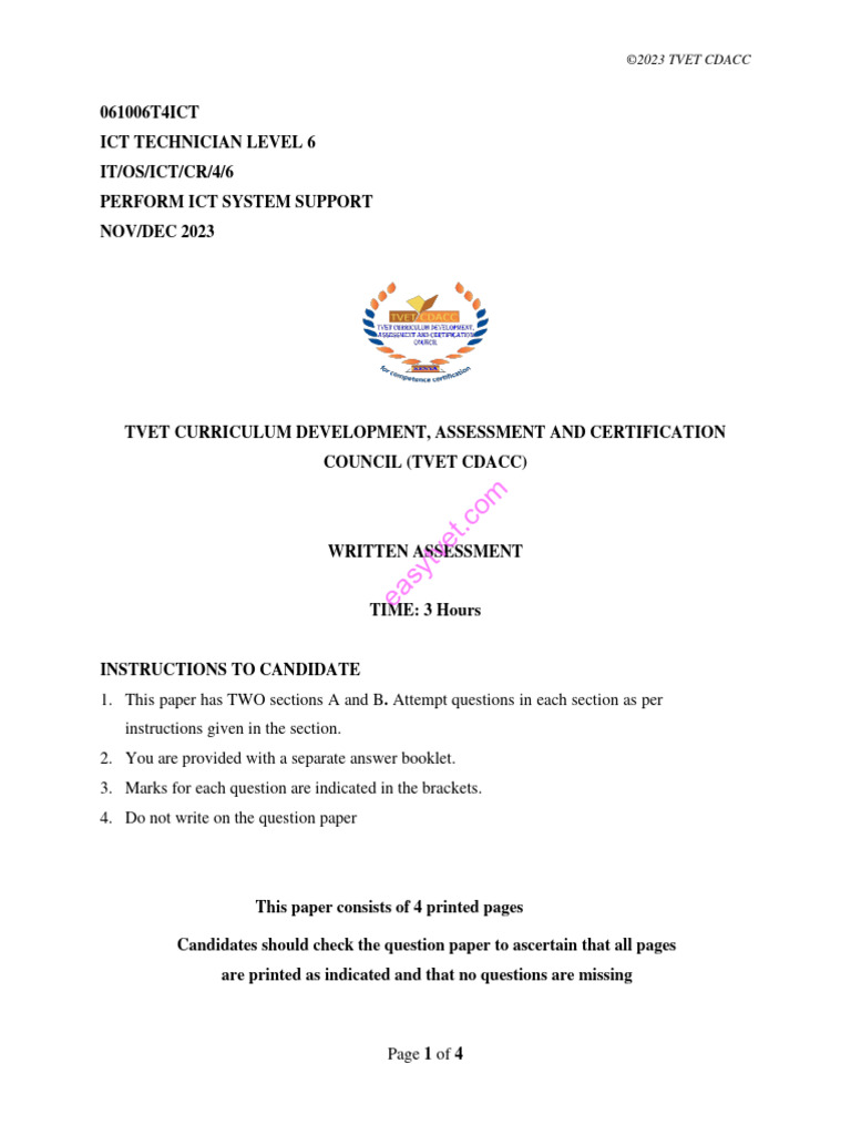 2023n PERFORM ICT SYSTEM SUPPORT L6 | PDF | Customer Relationship Management | Computing