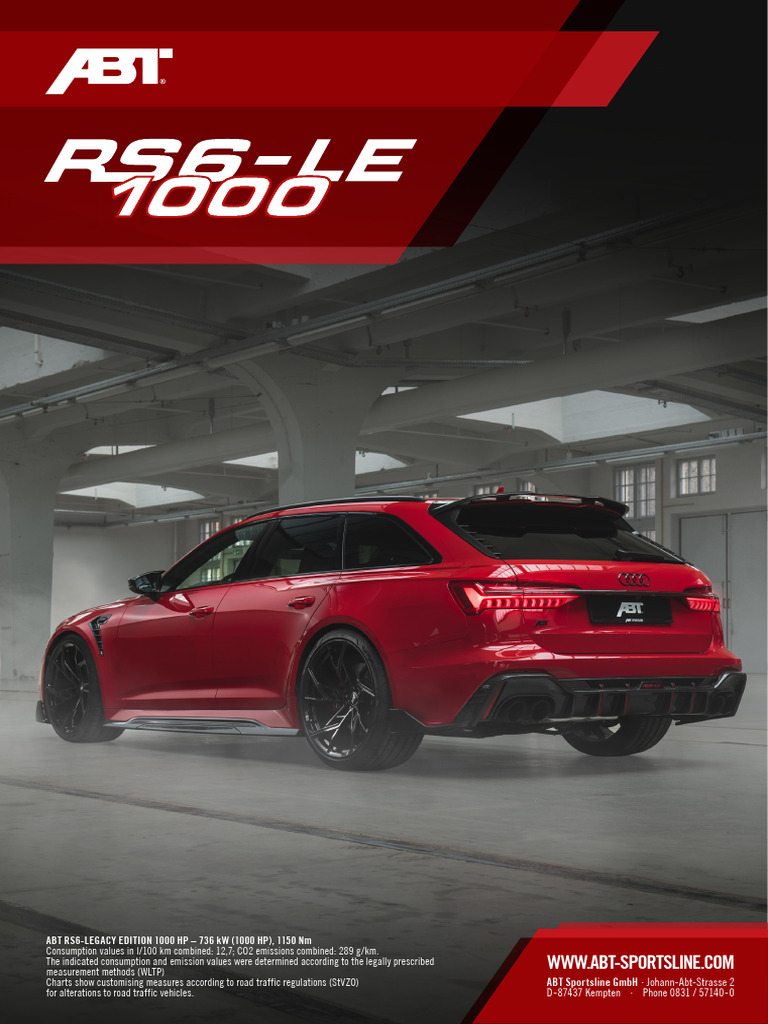 Abt Flyer Rs6-Le 1000ps - en | PDF | Automotive Technologies | Automotive Industry