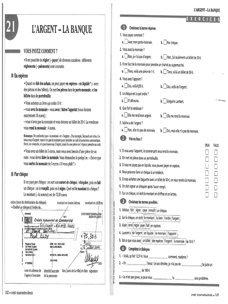 Vocabulaire, Banque | PDF