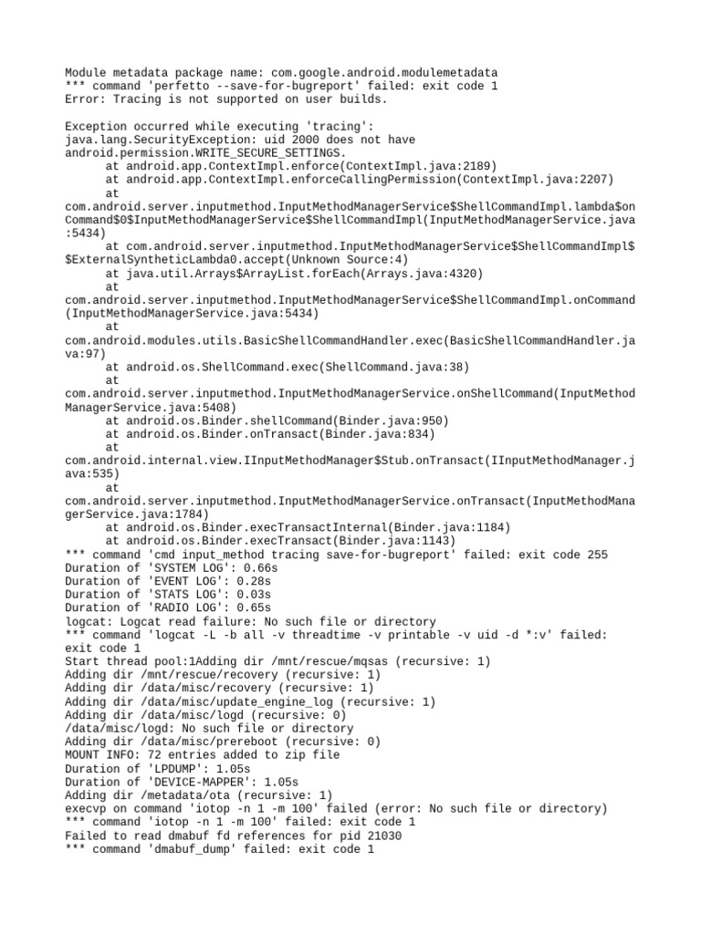 Bugreport Camellian - Global SP1A.210812.016 2024 04 30 16 31 58 Dumpstate - Log 30480 | PDF ...