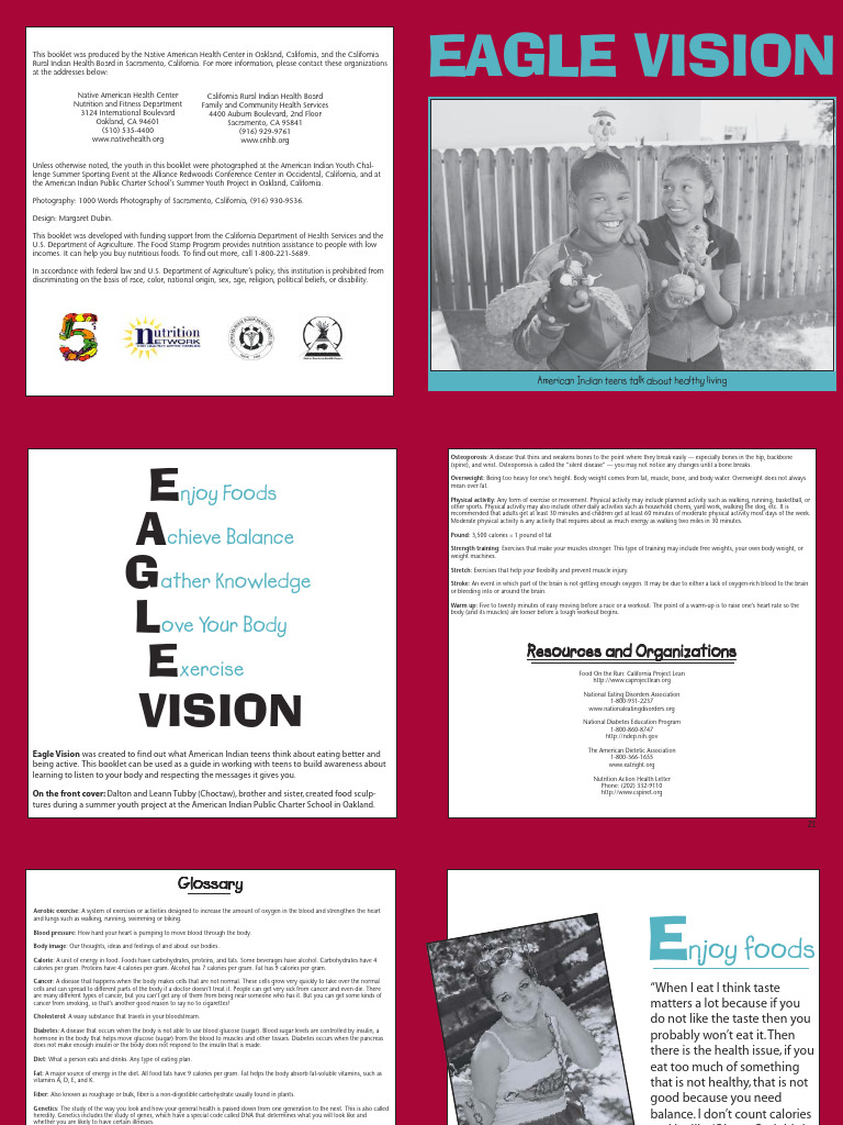 Eagle Vision Youth Nutrition Booklet | PDF | Food Energy | Obesity