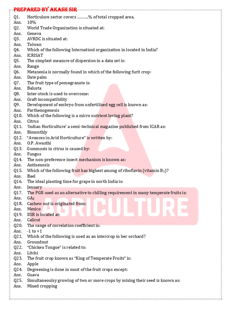 Key Concepts in Horticulture Studies | PDF | Fruit | Apple