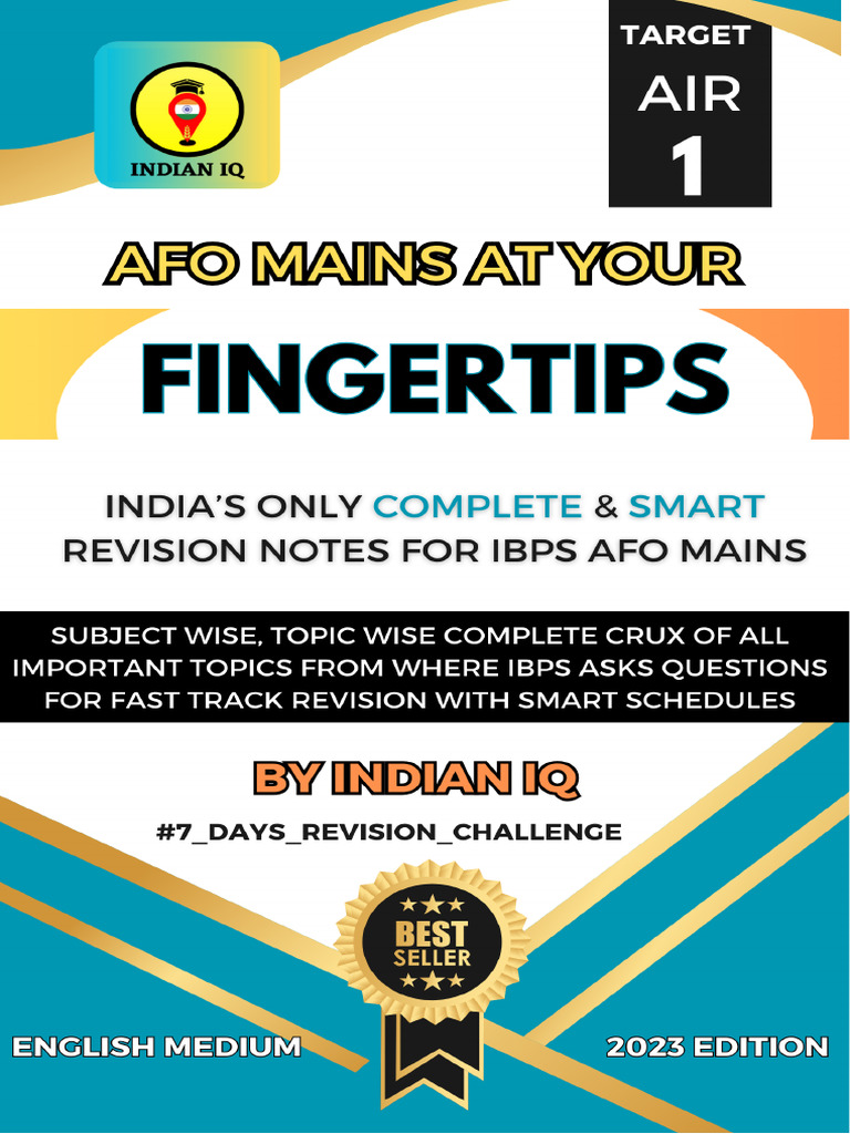 AFO Mains at Your FINGERTIPS Revision Notes DEMO Final | PDF | Soil | Milk