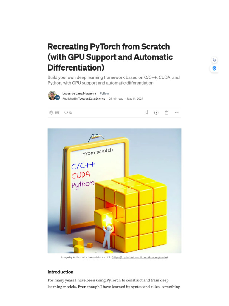 Recreating PyTorch From Scratch (With GPU Support and Automatic Differentiation) | PDF | Matrix ...