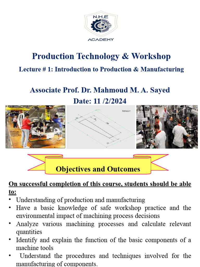 Lect 1 Introduction To Production and Manufacturing | PDF | Metals | Solid