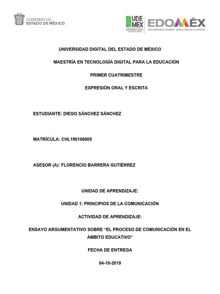 Act1 SASAD | PDF | Comunicación | Enseñando