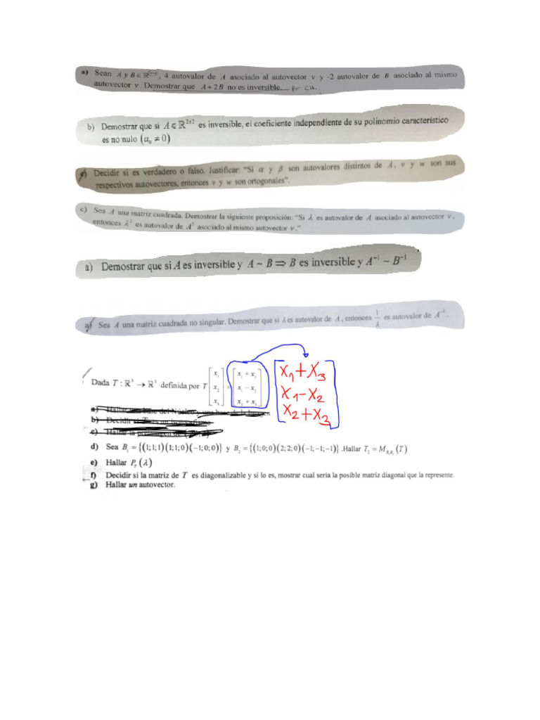Ejercicios de Parcial Práctica 6-7-23 (Transformaciones Lineales Con ...