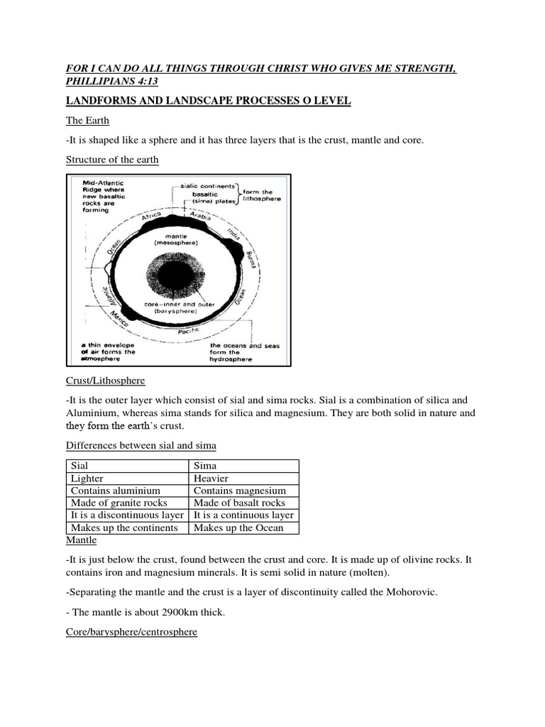 Landforms and Landscape Processes o Level | PDF | Plate Tectonics | Lava