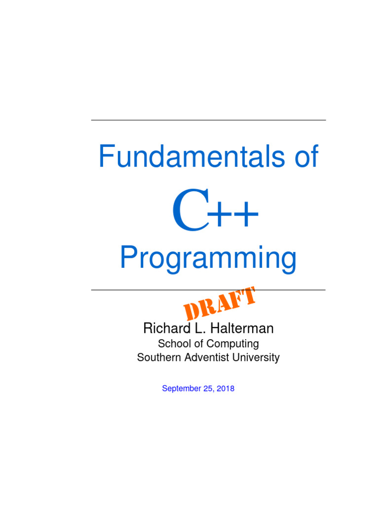 2018 Fundamentals of CPP Programming | PDF | Programming Language | Computer Program