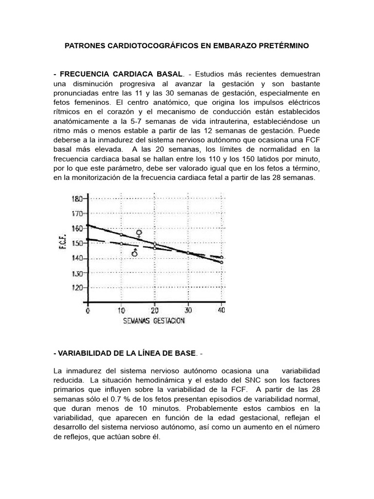 Patrones Cardiotocográficos en Embarazo Pretérmino | PDF | Feto | El ...