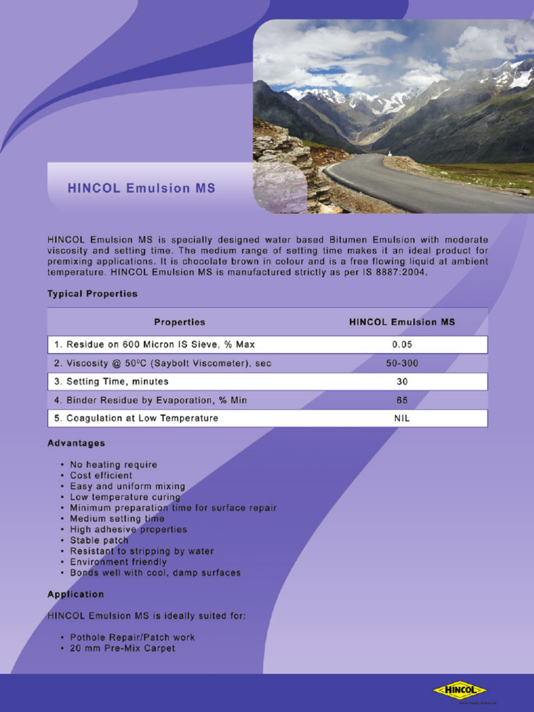 4 - Down - HINCOL Emulsion MS | PDF
