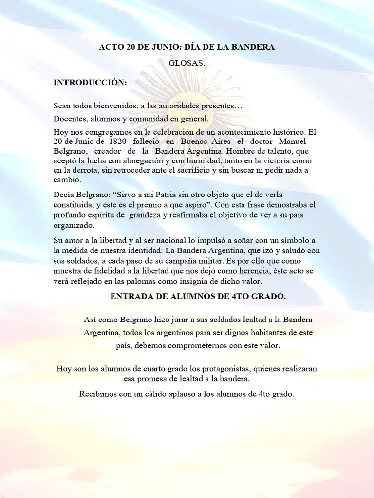 Glosas 20 de Junio 2024 | PDF